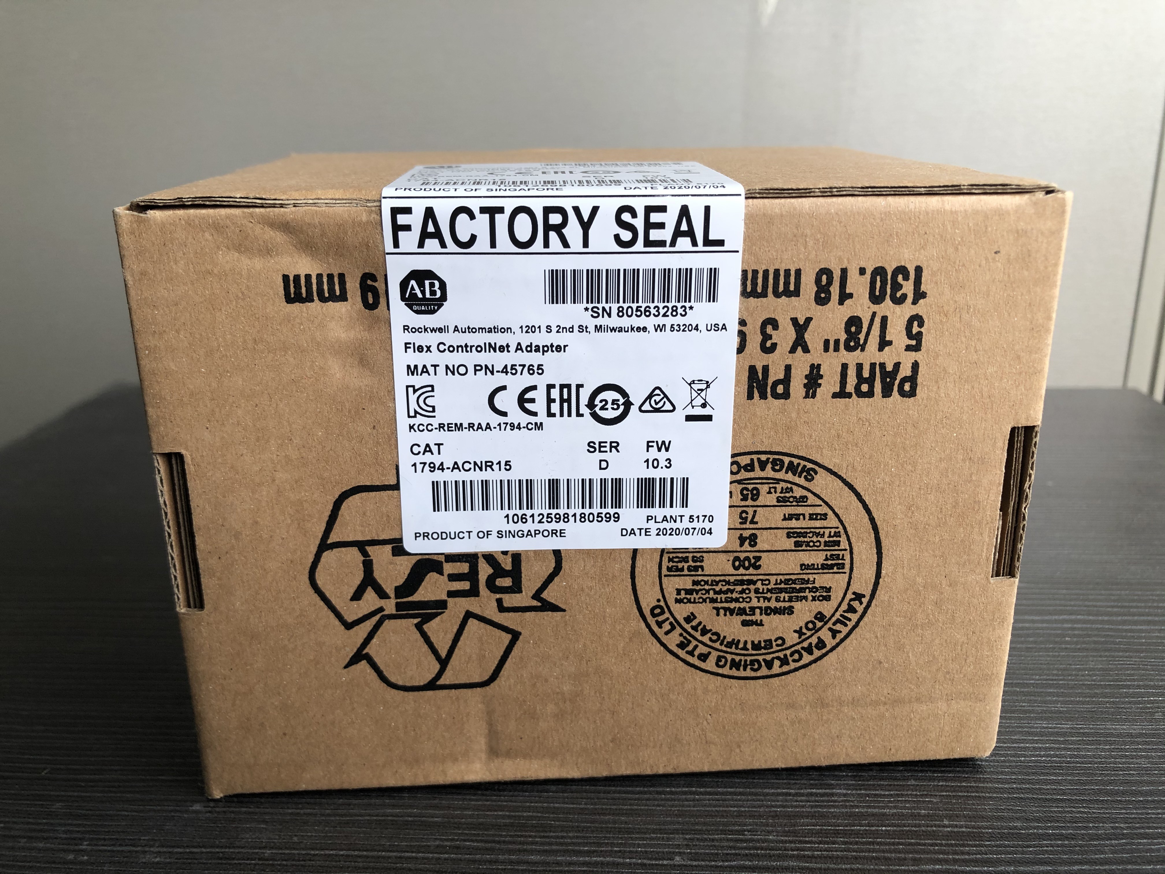 1794 ACNR15 FLEX I O アレン・ブラッドリー コンパクトロジックス コントロールネット 冗長メディアアダプターモジュール